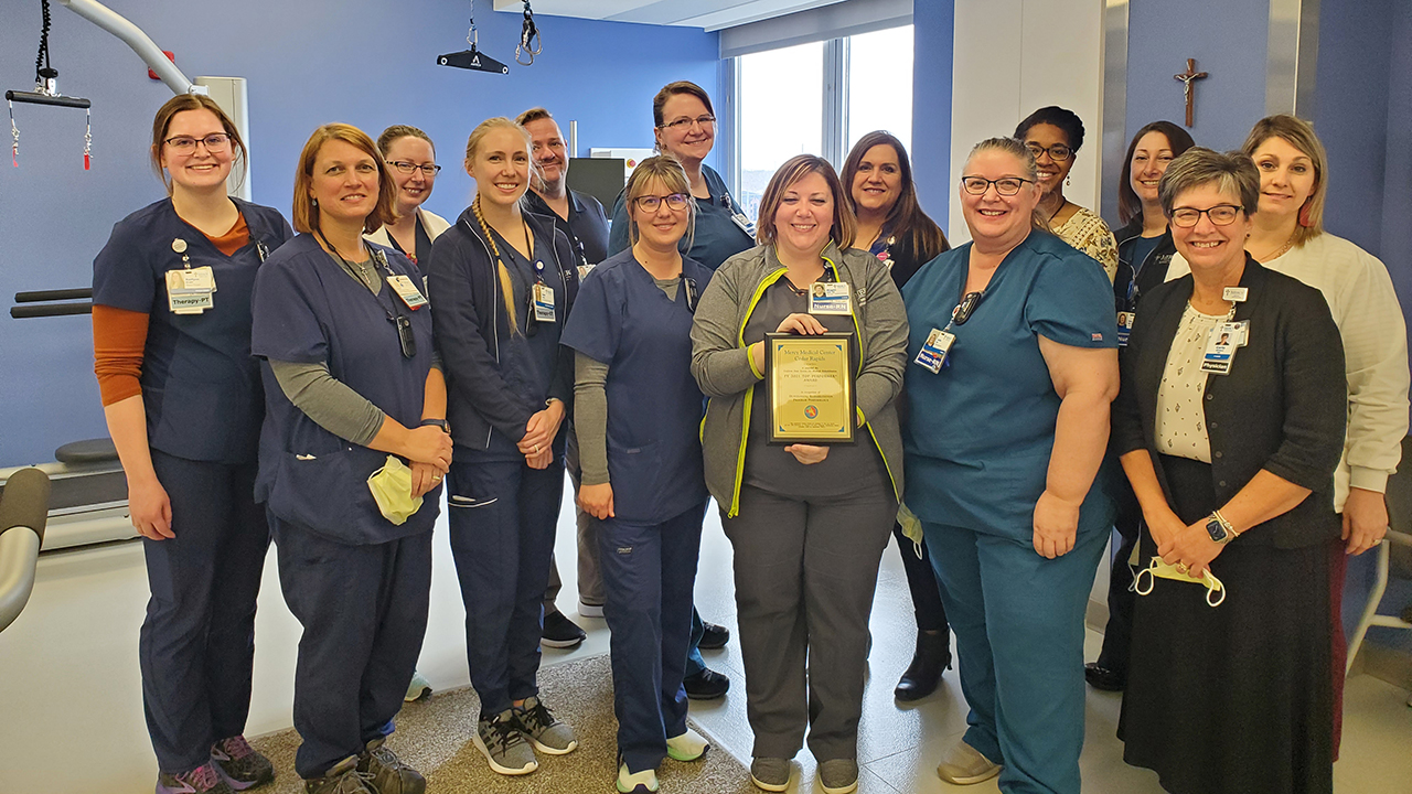 Mercy’s Inpatient Rehabilitation unit receives Top Performer Award